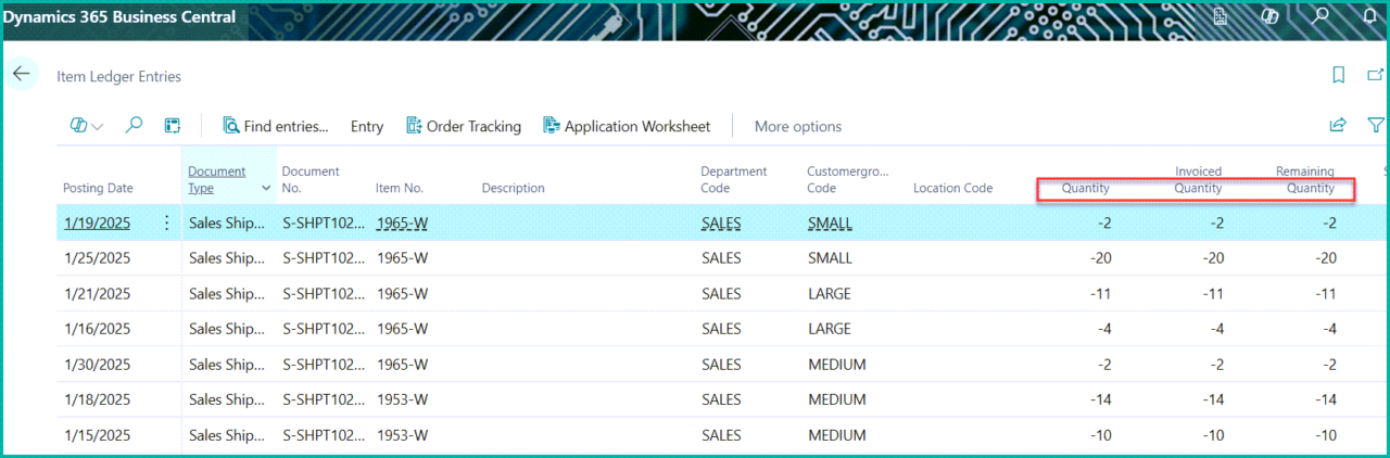 Inventory Vs Item Ledger Entries In Business Central Differences